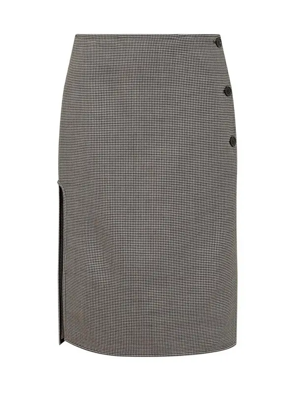 COURREGES Long Houndstooth Skirt
