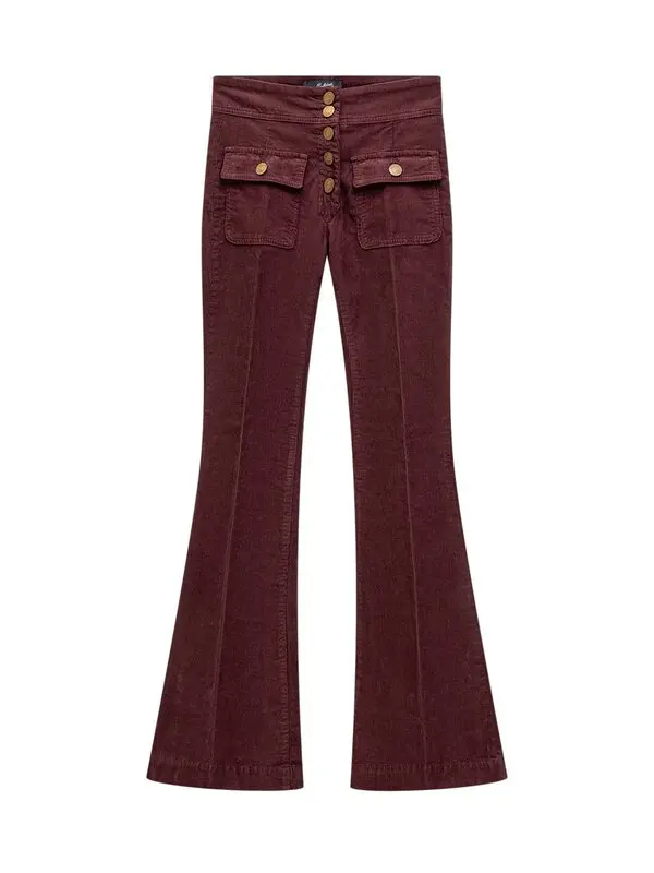 Seafarer Anais Flared Velvet Pants - Purple