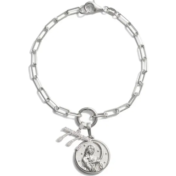 AWE INSPIRED Divine Intuition Charm Bracelet - 777 - Sterling Silver