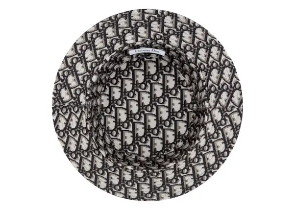 Dior Small Brim Bucket Hat Oblique - Black