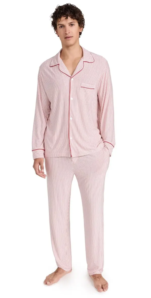 Eberjey William Modal Striped Long Pjs