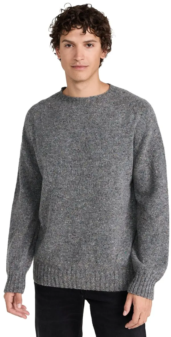 Howlin' Terry Wool Crew Neck Sweater - Grey Mix