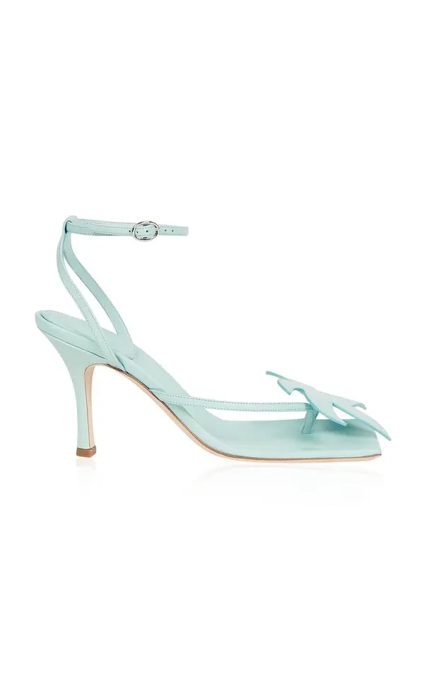 A.W.A.K.E. Mode Delta Palma Leather Sandals - Blue