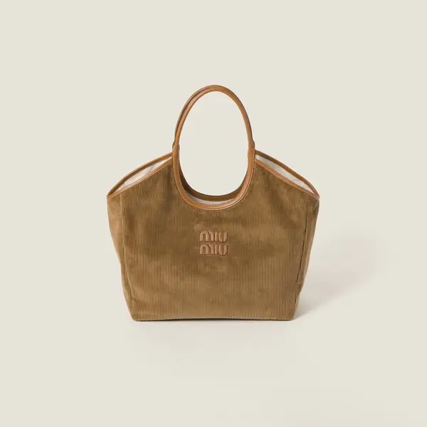 Miu Miu Ivy Corduroy Shopper - Cinnamon
