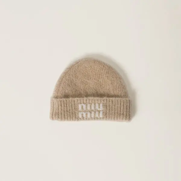 Miu Miu Mohair Beanie - Natural