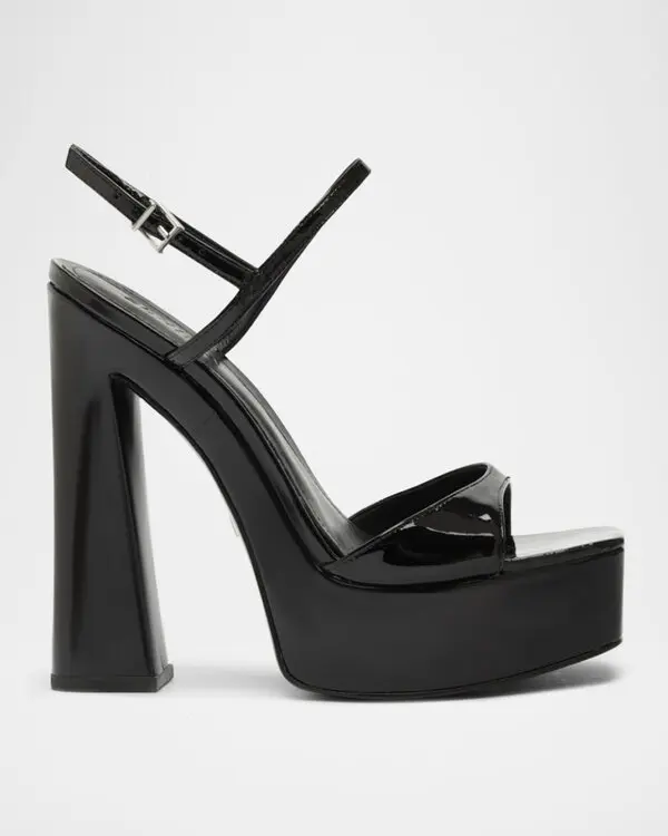Schutz Patent Leather Platform Sandals