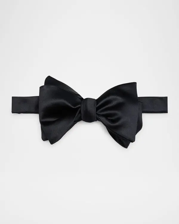 Brunello Cucinelli Silk Bow Tie - Off White
