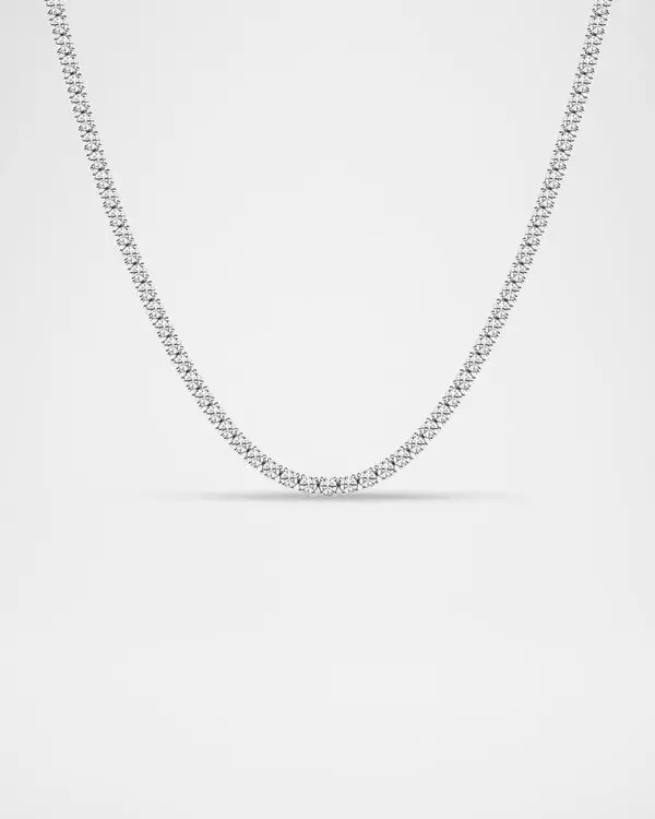 Neiman Marcus Lab Grown Diamond 18k Line Necklace - White Gold