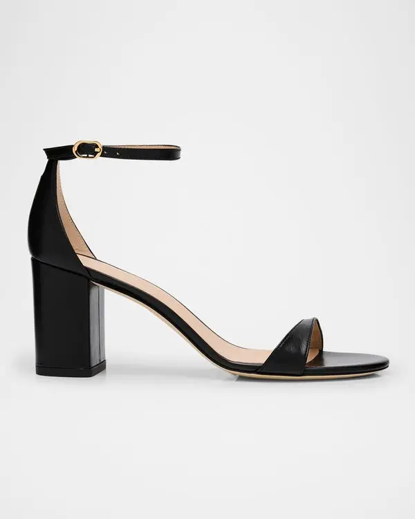 STUART WEITZMAN Nudist 75mm Block Sandals - Black