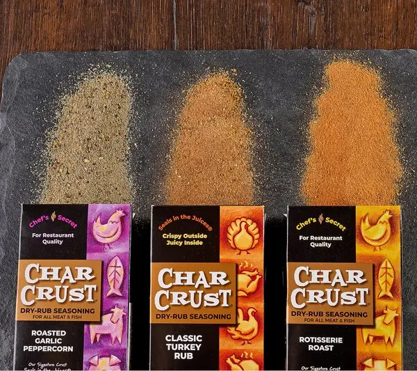 CHAR CRUST Set Of Holiday Roasting Dry Rub Seasonings