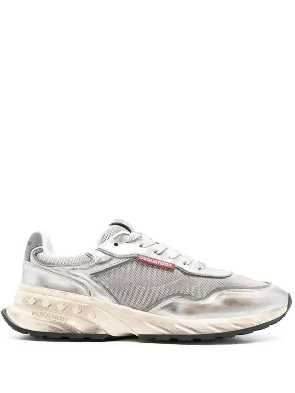 Dsquared2 Lace-up Low Top Sneakers - Silver