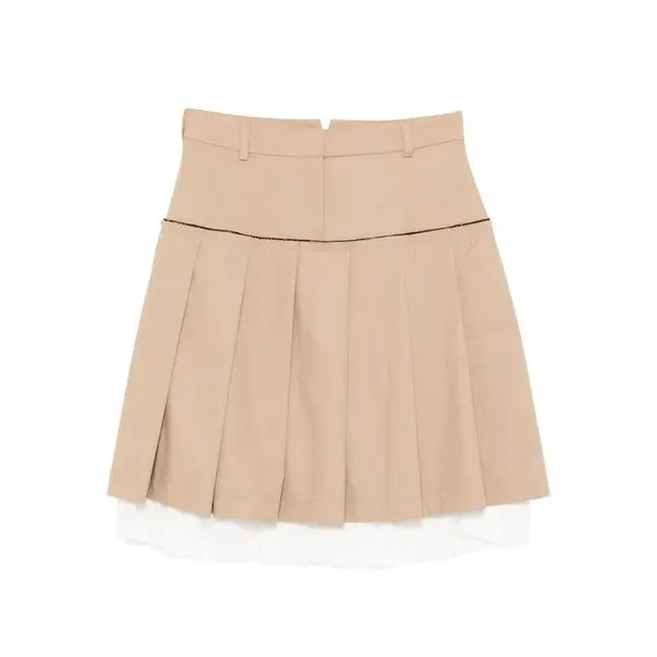 Gimaguas Pleated Layered Skirt - Beige