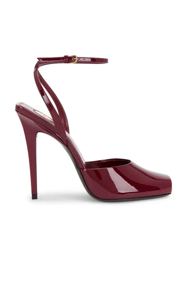 Saint Laurent Orhand Peep Toe Pumps - Marron Glace