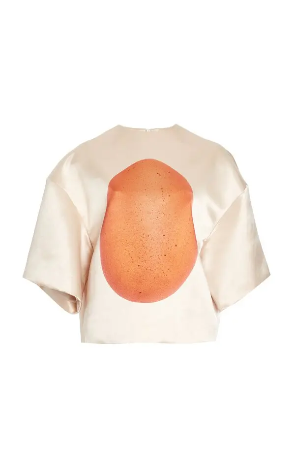 A.W.A.K.E. Mode Boiled Egg Satin Top