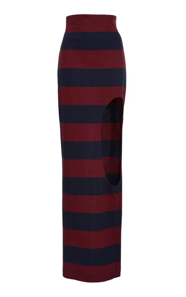 A.W.A.K.E. Mode Cutout Cotton Maxi Skirt