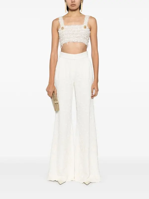 Elie Saab Embroidered Flared Trousers