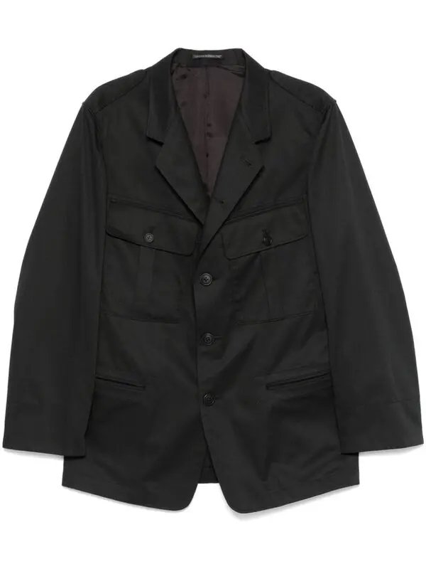 Yohji Yamamoto Pleat-detail Twill Blazer