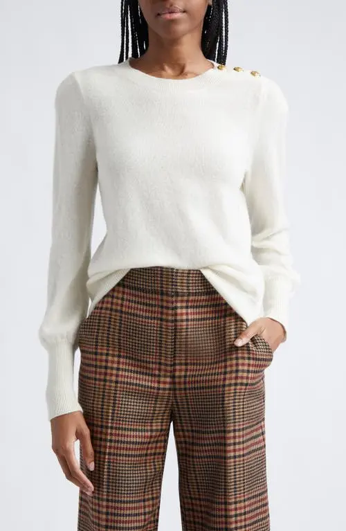 Veronica Beard Nelia Cashmere Sweater - Ivory