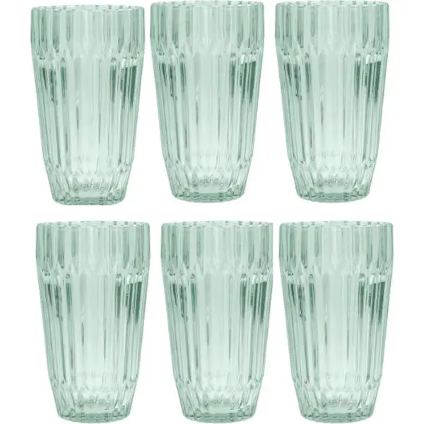 FORTESSA Archie Set Of 6 Green Iced Beverage Glasses