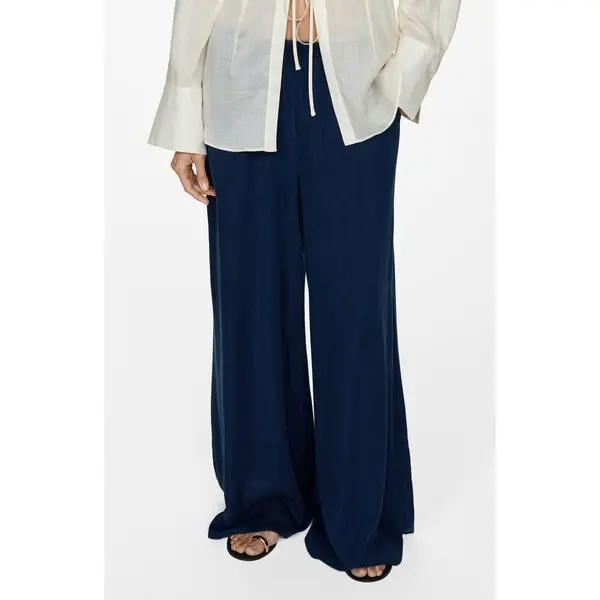 Mango Pull-on Wide Leg Pants
