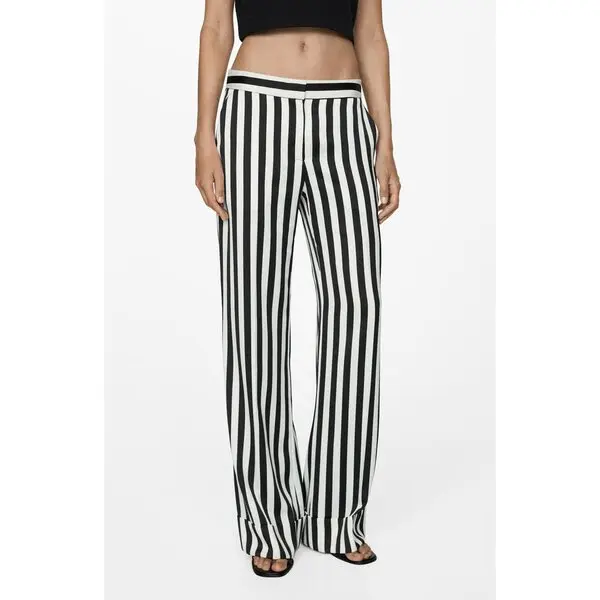 Mango Stripe Straight Leg Pants