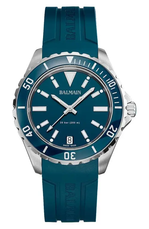 BALMAIN WATCHES Ophrys Rubber Strap Watch - Stainless Steel
