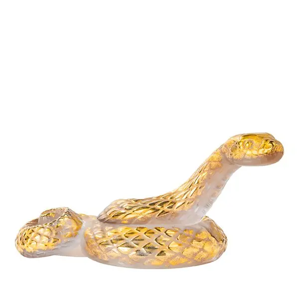 Lalique Stamped Snake Figure - Gold
