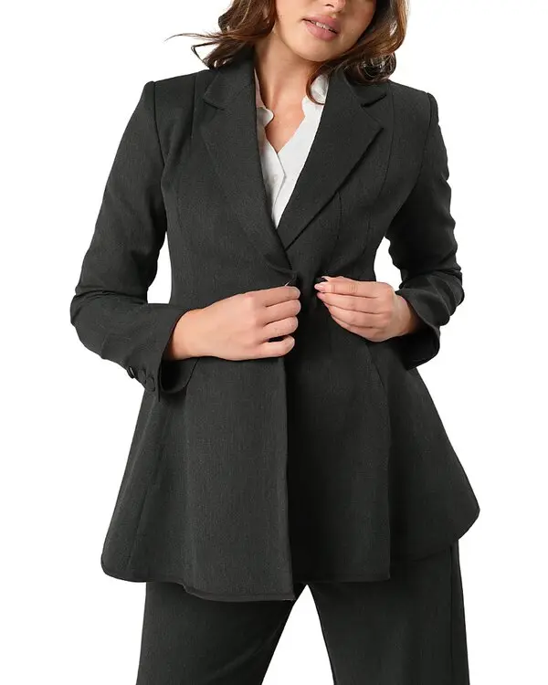 MARION Tailored Maternity Blazer - Charcoal Grey