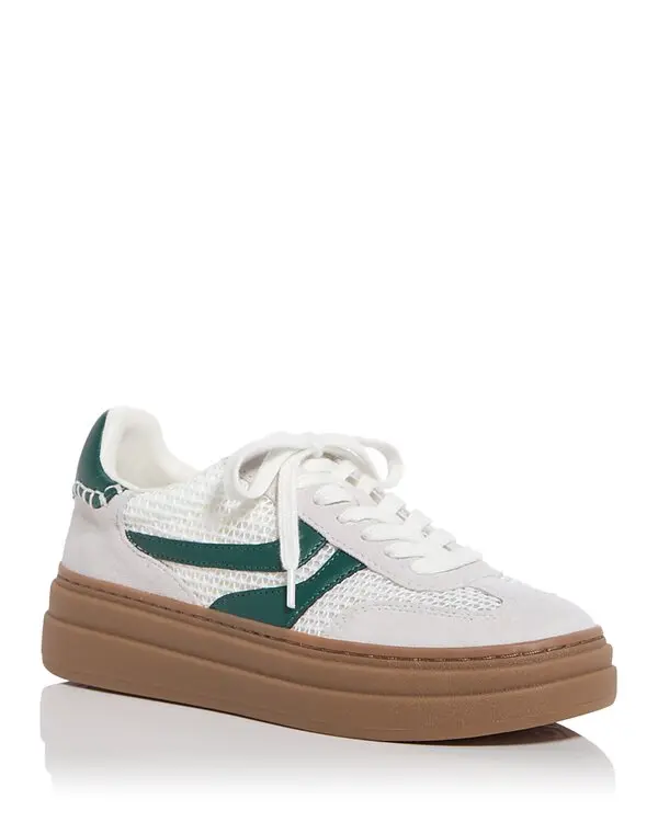 Steve Madden Dodge Platform Sneakers - White/green