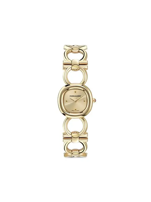 FERRAGAMO Double Gancini Jewel 25mm Watch - Gold