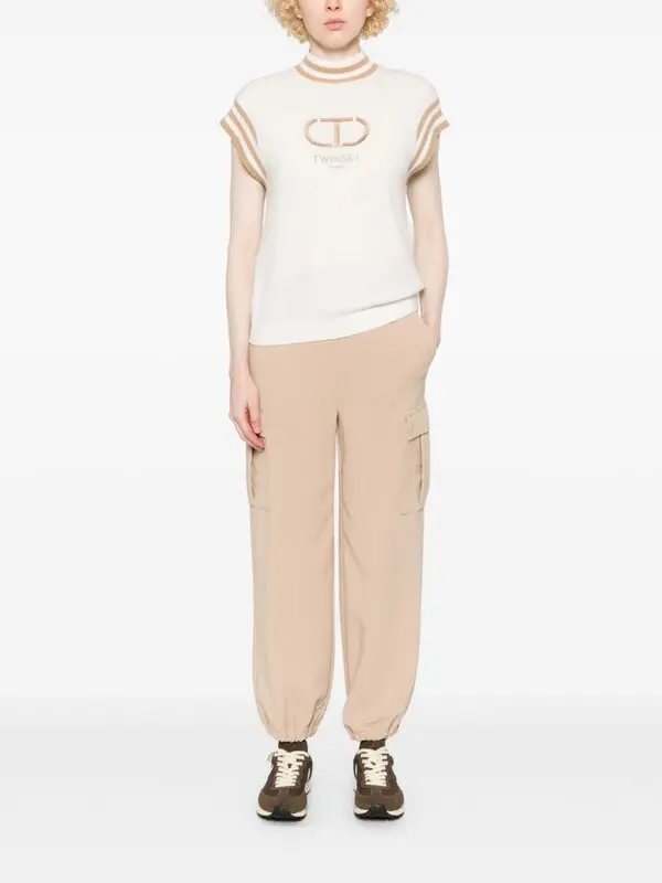 TWINSET Crepe Cargo Trousers