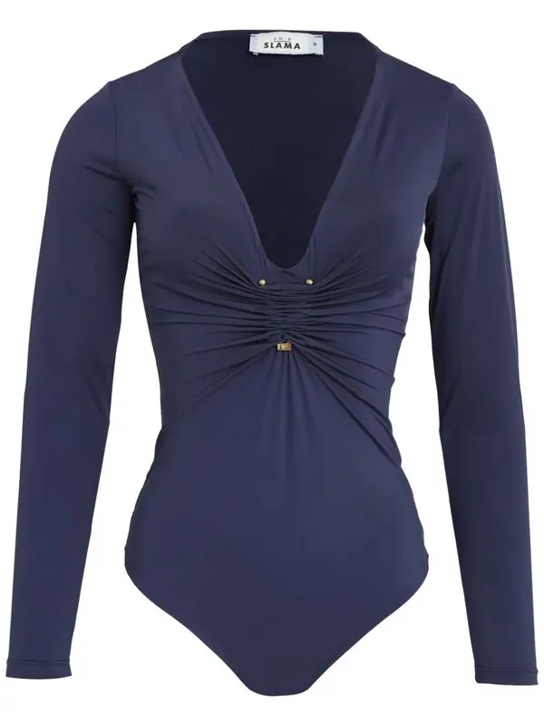 AMIR SLAMA Ruched Bodysuit