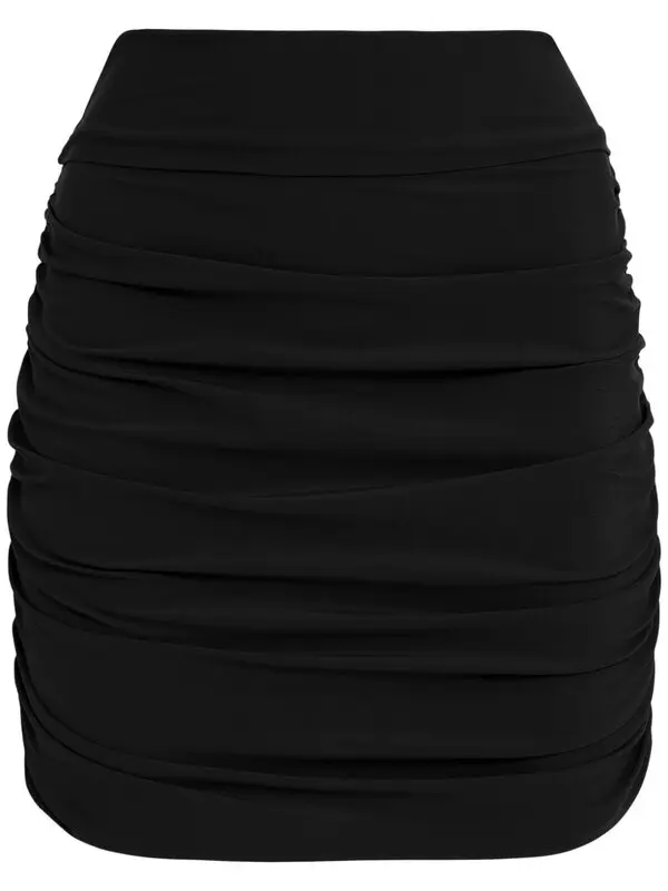AMIR SLAMA Draped Mini Skirt - Black