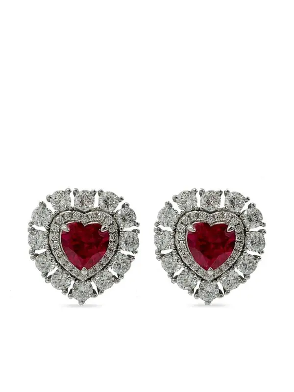 JUWELINA PARIS Ember Ruby Stud Earrings
