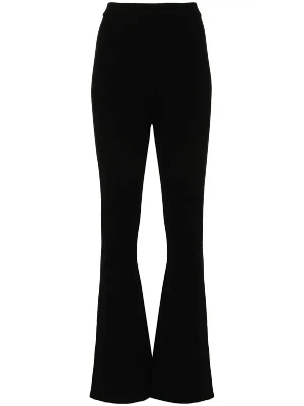 IZAAK AZANEI Ribbed Flared Trousers