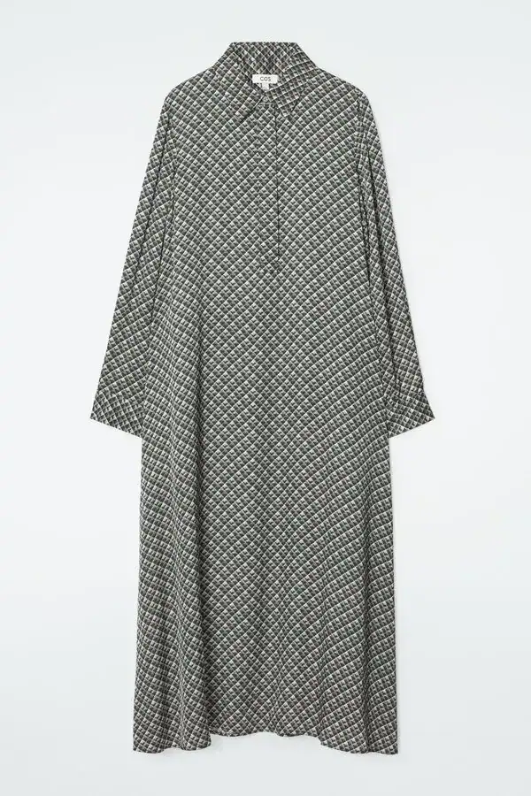 cos shirt dress green Corduroy Mini Shirt Dress