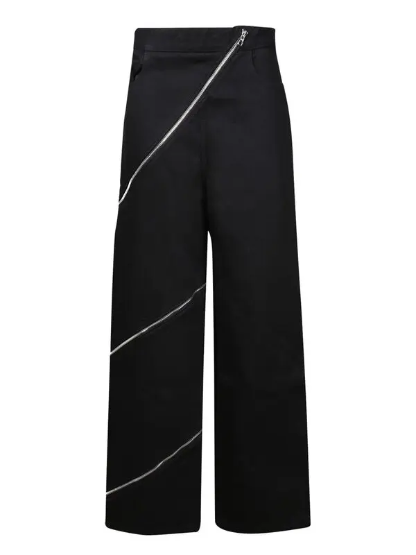 Alaïa Wide-leg Trousers With Spiral Zip Detail