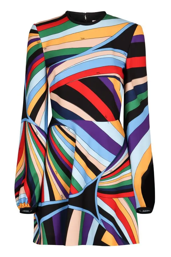 Emilio Pucci Printed Cut Out Dress - Multicolor