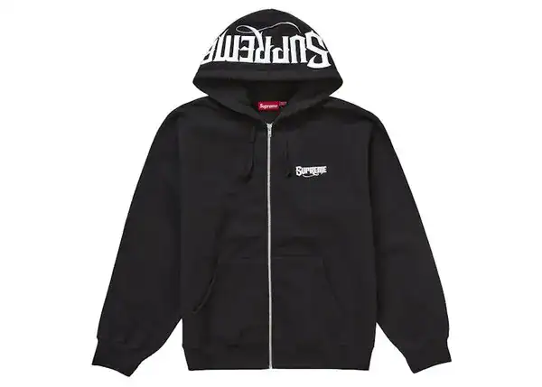 Supreme Mister Cartoon Zip-Up Hooded Sweatshirt - Black | Editorialist