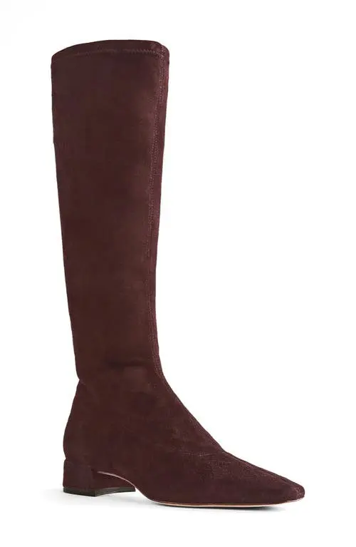 REFORMATION Raven Knee High Boot - Espresso Stretch Suede