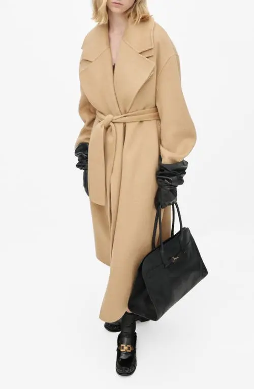 Mango Wool Blend Coat With Removable Vest Insert