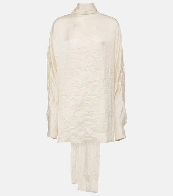 Khaite Bex Satin Top - White