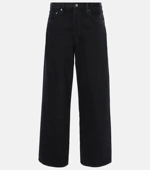 AGOLDE Low Slung Baggy Wide-leg Jeans - Black
