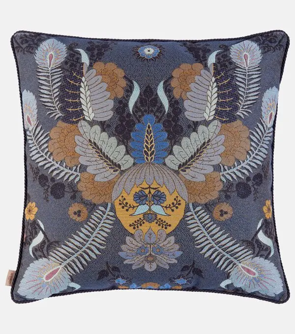 Etro Pluma Floral Embroidered Cushion
