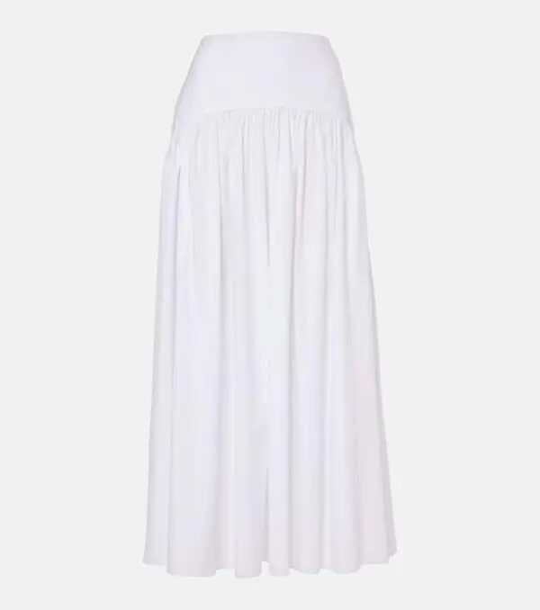 Staud Procida High-rise Maxi Skirt - White