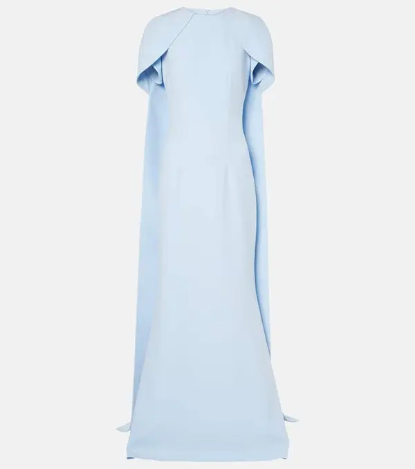 Safiyaa Ginko Caped Gown - Blue