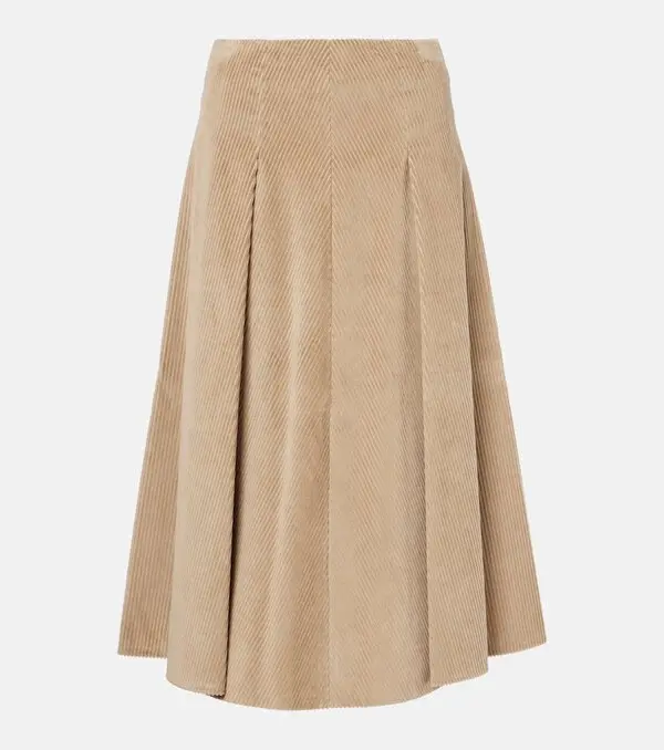 Brunello Cucinelli Cotton Midi Skirt