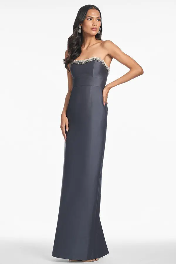 Sachin & Babi Hedy Column Gown - Gray