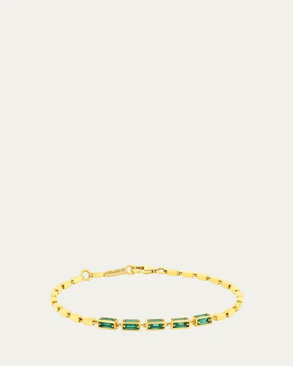SUZANNE KALAN 18k Yellow Emerald Chain Bracelet - Gold