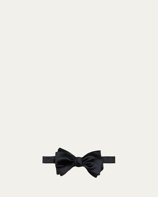 Brunello Cucinelli Silk Bow Tie - Off White